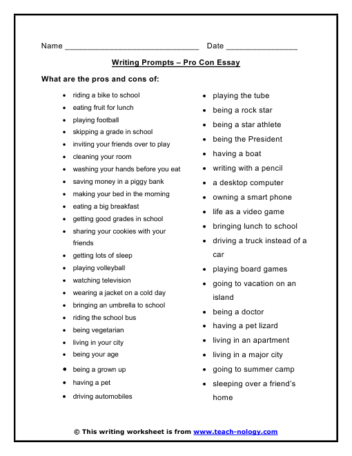 Persuasive essay topics pros and cons Persuasive essay topics pros and cons