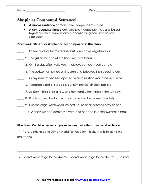 Compound And Complex Sentences Worksheet Year 6 PORTABLE Compound And Complex Sentences Worksheet Year 6 PORTABLE