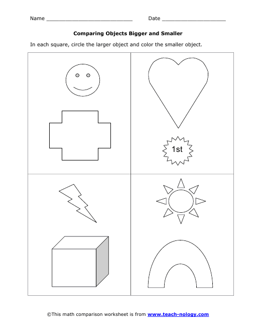 Comparing Objects Bigger and Smaller