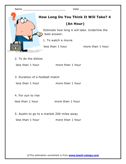 Estimate Time Relative To An Hour