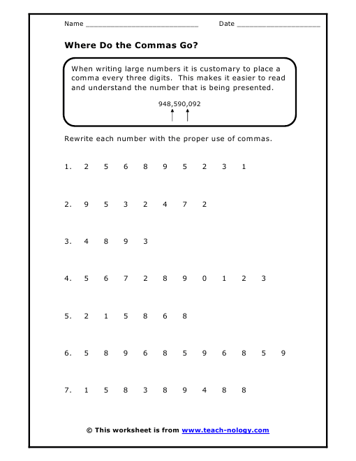 Where Do the Commas Go?